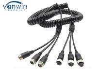 China PU Truck 5 Core / 7pin 4 Meter Trailer Spiral Wire To 4 Pin Aviation Suzy Coil Cable for sale