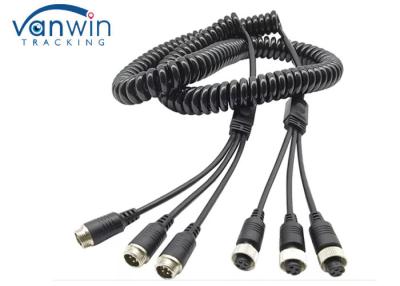 China PU Truck 5 Core / 7pin 4 Meter Trailer Spiral Wire To 4 Pin Aviation Suzy Coil Cable for sale
