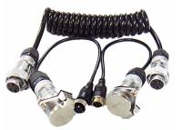 China PU Truck 5 Core / 7pin 4 Meter Trailer Spiral Wire To 4 Pin Aviation Suzy Coil Cable for sale