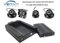 China 4CH HDD GPS Basic black box car digital video recorder , Vehicle Mobile DVR SD card for sale