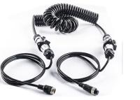 China 4 Core PU Truck Trailer Safety Spiral Cable / Vehicle Auto Tractor Trailer Camera Cable for sale