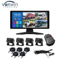 China AI Car DVR System BSD Alarm 360° 4CH 10.36 Inch Monitor With Recorder for Truck for sale