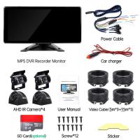 China AI Car DVR System BSD Alarm 360° 4CH 10.36 Inch Monitor With Recorder for Truck for sale