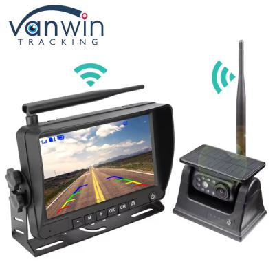 China Solar Powered Magnet Rear View Camera 7 inch IPS Monitor Wireless 1080P DVR Kit for Vans Trailer RV Truck Car for sale