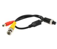China M12 4P Female To Male BNC And DC Extension Cable Aviation Plug For Car DVR System for sale