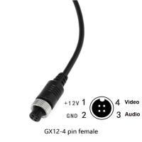 China M12 4P Female To Male BNC And DC Extension Cable Aviation Plug For Car DVR System for sale
