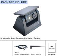 China Solar Rechargeable Battery Wireless Backup Bus Rear View WiFi Camera 1080P Magnetic Base with WIFI App for sale