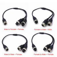 China M12 4Pin Cable Adapter For CCTV Camera Connector Female To Male /Female Y Splitter Cable for sale