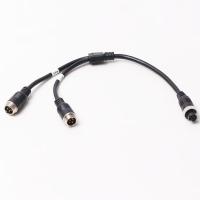 China 6-Pin Aviation Female To Dual 4P Male Aviation Adapter Cable For Vehicle Security System for sale