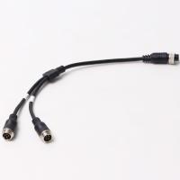 China 6-Pin Aviation Female To Dual 4P Male Aviation Adapter Cable For Vehicle Security System for sale