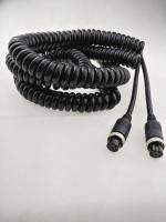 China PVC DVR Accessories , 7Pin PU Truck Trailer Rear View Camera Cable with 3CH for sale