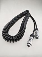 China PVC DVR Accessories , 7Pin PU Truck Trailer Rear View Camera Cable with 3CH for sale