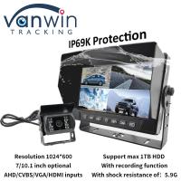 China IP69K 7 / 10.1 Inch Waterproof AHD Quad TFT Car Monitor Dispaly For Universal Vehicles for sale