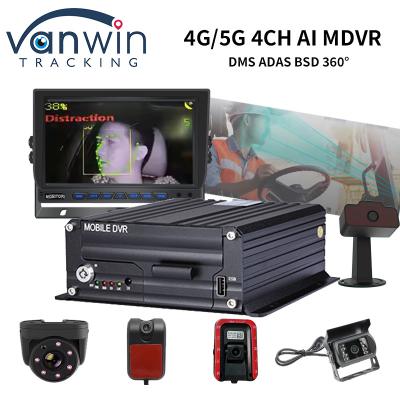 China 4 Ch AI Truck Bus Mobile DVR With AI DSM ADAS BSD Support 4G 5G WIFI GPS for sale