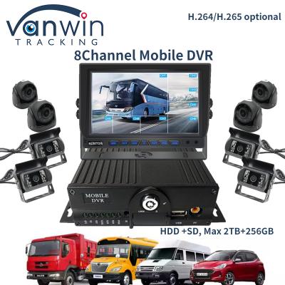 China 8 Channel 1080P AHD Mobile DVR Vehicle CCTV MDVR 2TB HDD For Truck Taxi Bus for sale