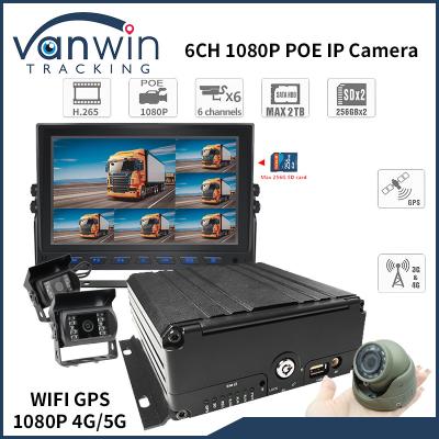China 4G 6 Channel H. 265 HDD Car Mobile DVR For Security Camera Vehicle for sale