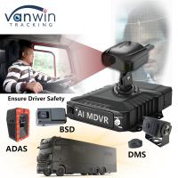 China H.265 8CH HDD Mobile DVR Advanced Driving DSM ADAS BSD AI Pedestrian Sensor Monitoring System for sale