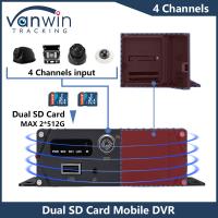 China 4CH HD Car Cameras Dual SD Card Mobile DVR 4G GPS 1080P MDVR H.265 Video Recorder for sale