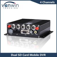 China 4CH HD Car Cameras Dual SD Card Mobile DVR 4G GPS 1080P MDVR H.265 Video Recorder for sale