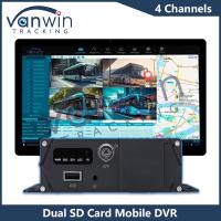 China 4CH HD Car Cameras Dual SD Card Mobile DVR 4G GPS 1080P MDVR H.265 Video Recorder for sale