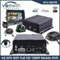 China 4CH GPS 4G WiFi Mobile DVR Full HD 1080P Car Camera HDD Mdvr For Bus Van Truck Vehicle for sale