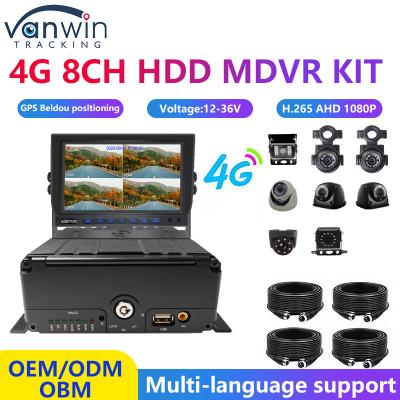 China H.265 8CH HDD 1080P Mobile DVR System With 4G MDVR Kit GPS WIFI Function For Fleet Management for sale