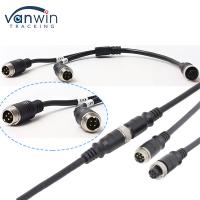 China 6 Pin Aviation Female To Dual 4P Male Aviation Adapter Cable For Vehicle Security System for sale