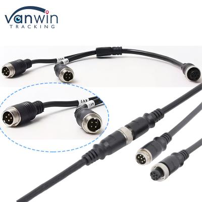 China 6 Pin Aviation Female To Dual 4P Male Aviation Adapter Cable For Vehicle Security System for sale