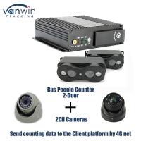 China 2 Door Bus Passenger Counting System 4G GPS Binocular Passengers Flowing Counting People Counter for sale