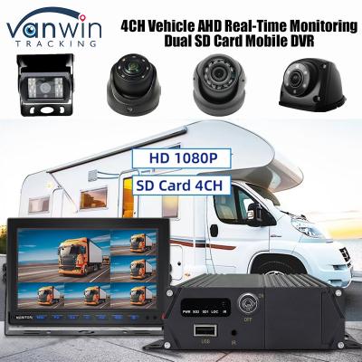China CMSV6 4CH Dual SD Card Mobile DVR 4G GPS Real Time Monitoring Video Surveillance MDVR for sale