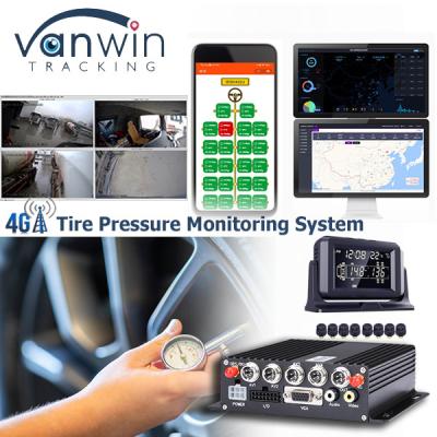 China 4CH 4G Wireless Real Time Truck MDVR With 6-24 Wheels Digital Tire Pressure Monitor System for sale