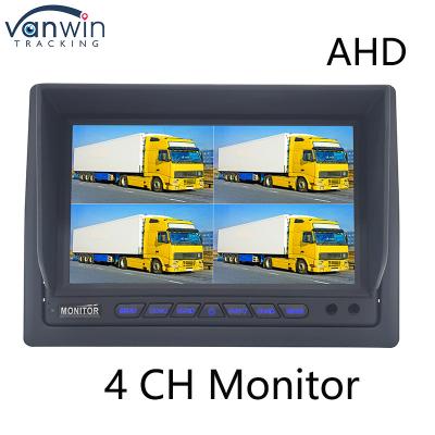 China AHD Monitor 4 Channel 7 Inch Full HD1080P MDVR Split Display Car Monitor For Vehicle for sale
