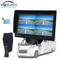 China 10.1 Inch 4 Channel Car Monitor Large Size HD Surveillance Screen For A Variety Of Vehicles for sale