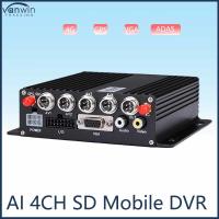 China HD 1080P AI BSD ADAS DMS Kit Buses Trucks 4G WiFi 4 Channel SD Mobile DVR Systems Vehicle CAR Black Box for sale