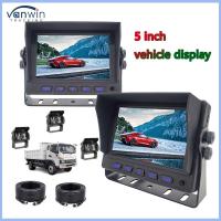 China 5 Inch LCD Screen TFT Car Monitor Metal Connector+4PIN CCD Color Rear View Reversing Camera 12-24v For Caravan Van Rv for sale
