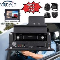 China Professional 4CH HDD DVR Support ADAS DMS BSD Function 4G GPS Vehicle Tracker for sale