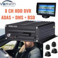 China Advanced 8CH AI HDD DVR With ADAS DMS BSD 4G GPS For Vehicle Security Monitoring for sale