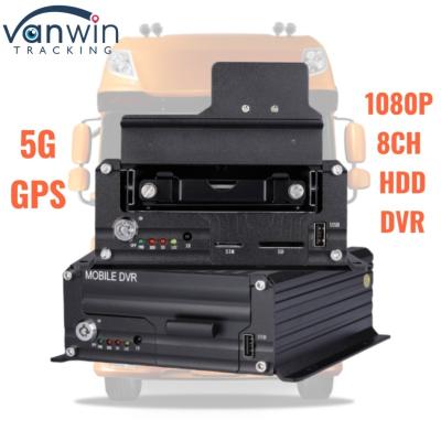 China 1080P 8CH Hard Disk DVR 5G GPS Tracker Large Storage Space Vehicle Monitoring System For Fleet Safety for sale