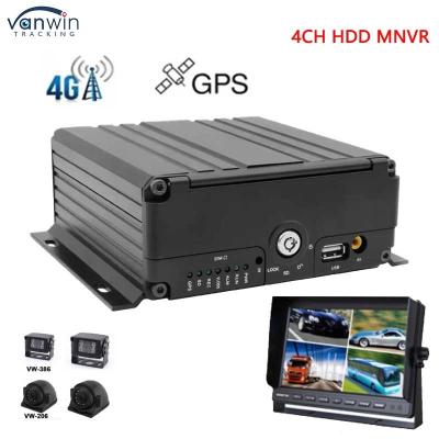 China 4 Channel Mobile NVR With 1080P Remote 3G 4G GPS WiFi Vehicle Bus Truck Network Monitoring for sale