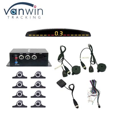 China 8 Sensors Car Parking Kit Buzzer Reverse Backup Radar Sound Alert Indicator Probe System Detect Range 0.4-5M Waterproof IP66 for sale