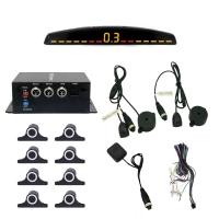 China 8 Sensors Car Parking Kit Buzzer Reverse Backup Radar Sound Alert Indicator Probe System Detect Range 0.4-5M Waterproof IP66 for sale