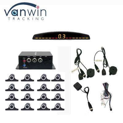 China LCD Display 12 Sensors Reverse Backup Assistance Radar Monitor Parking System for 5M Heavy Trucks for sale