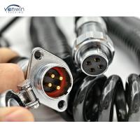 China 4 Pin Female to Plug Custom Spring Wire waterproof trailer cable camera for Truck Forklift for sale