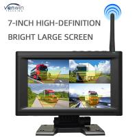 China 7 Inch Wireless IPS Screen Car Monitor Kit with 4 Solar Cameras Support IR Night Vision and Easy Install for sale