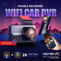 China 4G Smart Dash Cam 2K – Dual - Lens Car DVR with Live View via Phone, WDR Night Vision & Loop Recording for sale