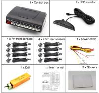 China 12V Car Parking Sensor 8 Front and Rear Parking Sensor Kit for sale
