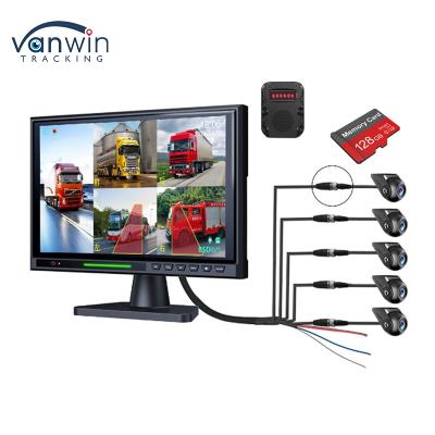 China 10.1 Inch IPS Touch Screen 5CH Split DVR Rear View Monitor, AHD 1080P BSD Reverse Parking Camera Kit for Truck Bus RV for sale