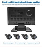 China 7 Inch Color Split Screen Car Rear View Camera Security 360 Monitoring DVR Recorder 4 Channels Truck Camera for Bus/Trailer/RVs for sale