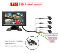 China 7 Inch Color Split Screen Car Rear View Camera Security 360 Monitoring DVR Recorder 4 Channels Truck Camera for Bus/Trailer/RVs for sale