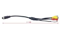 China Bare Copper Wire DVR Accessories Aviation Female To 2 RCA Jack BNC Female DC Male Adapter M12 for sale